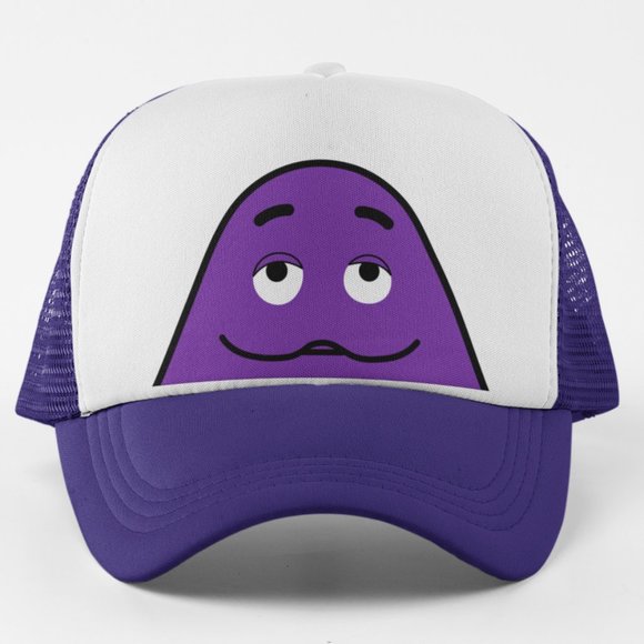 Accessories | New Grimace Peeker Foam Trucker Mesh Snapback Hat 2tone ...